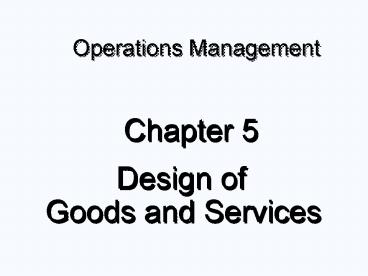 Operations Management presentation | free to download
