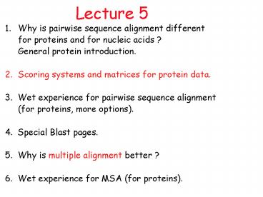 Why is pairwise sequence alignment different presentation | free to view