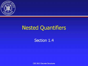 Nested Quantifiers presentation | free to view