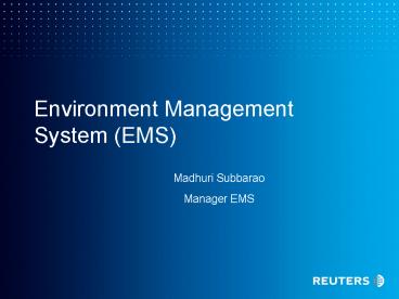 PPT – Environment Management System EMS PowerPoint presentation | free ...