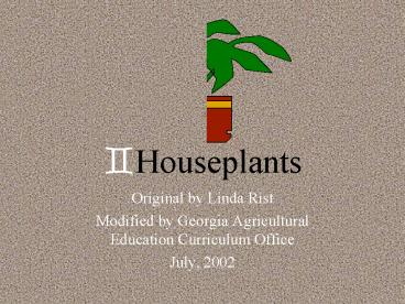 Houseplants presentation | free to view