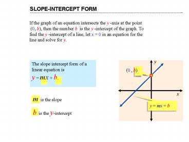 SLOPE-INTERCEPT FORM presentation | free to view