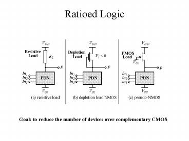 Ratioed Logic presentation | free to download