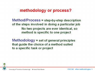 PPT – Method/Process = step-by-step description of the steps involved ...