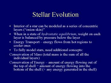 PPT – Stellar Evolution PowerPoint presentation | free to view - id ...