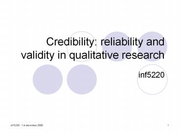 Credibility: reliability and validity in qualitative research ...
