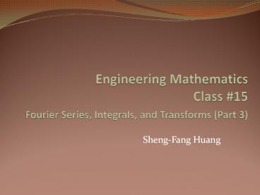 PPT – Engineering Mathematics Class PowerPoint presentation | free to ...