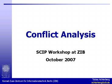 Conflict Analysis presentation | free to download