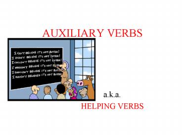 AUXILIARY VERBS presentation | free to view