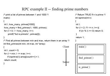 PPT – RPC example II -- finding prime numbers PowerPoint presentation | free to view - id ...