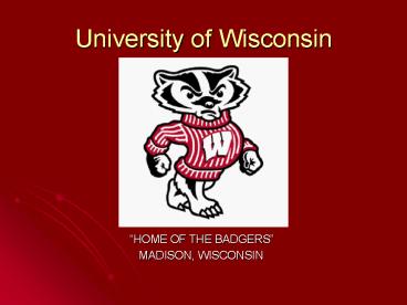 PPT – University of Wisconsin PowerPoint presentation | free to view ...
