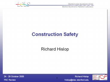 Construction Safety presentation | free to download