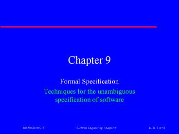 PPT – Formal Specification PowerPoint presentation | free to download ...