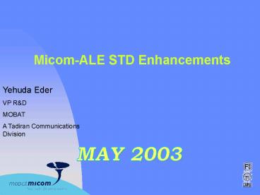 MICOM 3 presentation | free to view