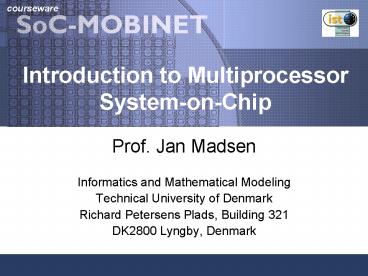 Introduction to Multiprocessor System-on-Chip presentation | free to ...
