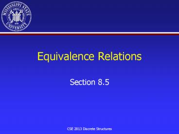 PPT – Equivalence Relations PowerPoint presentation | free to view - id ...