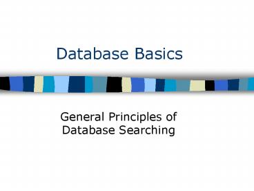 PPT – Database Basics PowerPoint presentation | free to view - id ...