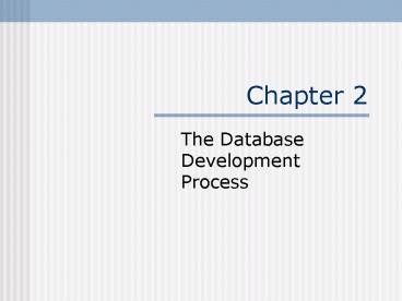The Database Development Process presentation | free to download