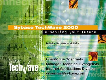 Building Web Applications Using Servlets presentation | free to view
