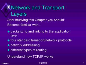 PPT – Network and Transport Layers PowerPoint presentation | free to ...
