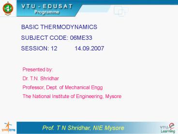 PPT – BASIC THERMODYNAMICS PowerPoint presentation | free to view - id ...