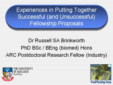 Experiences in Putting Together Successful (and Unsuccessful ...
