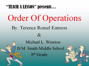 Order of Operations presentation | free to download