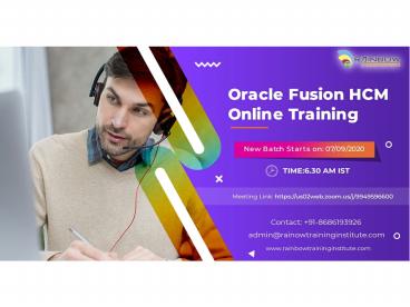 Oracle Fusion HCM Online Training | Oracle Fusion HCM Training ...
