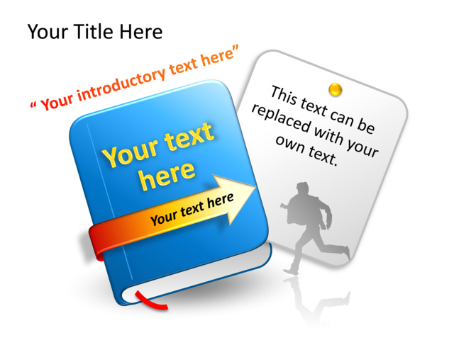 PowerPoint Slide - Book Diagram - 3D - 1 Book - blue - TG541 ...