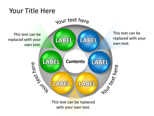 PowerPoint Slide - Circle Diagram - 6 Circles - Multicolor - TG586 ...