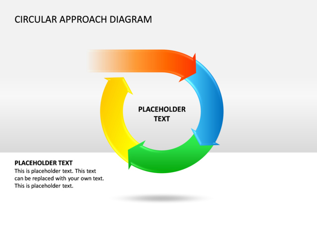 PowerPoint Slide - Circular Approach Diagram - 3D - Multicolor - 4 ...