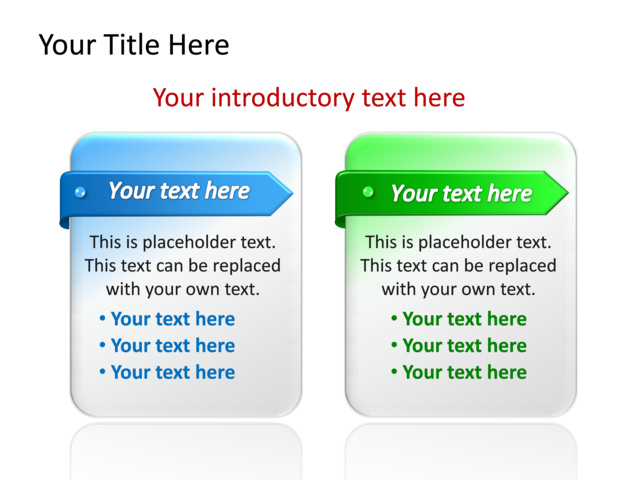 PowerPoint Slide - Comparison Diagram - 2 boxes - blue - TG539 ...