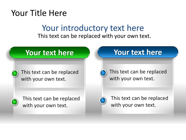 PowerPoint Slide - Comparison Diagram - 2 boxes - blue - TG580 ...