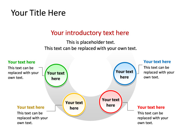 PowerPoint Slide - Diagram Circle - Multicolor - 4 Circles - TG347 ...