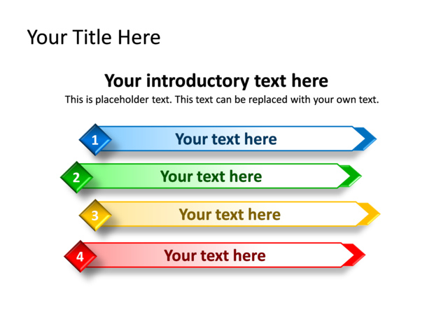 PowerPoint Slide - Diagram List - Multicolor - 4 Bars - TG140 ...
