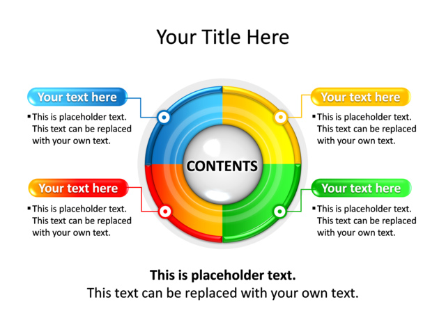 PowerPoint Slide - Diagram SWOT Analysis - 3D - Multicolor - 4 Text ...