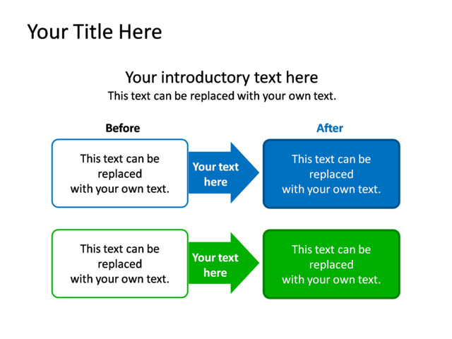 PowerPoint Slide - Diagram Text Box - Blue - 2 Boxes - TG312 ...