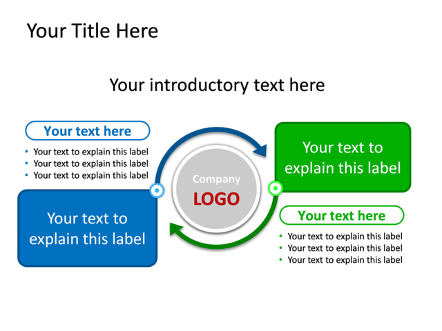 PowerPoint Slide - Diagram Text Box - Blue - 2 Boxes - TG337 ...