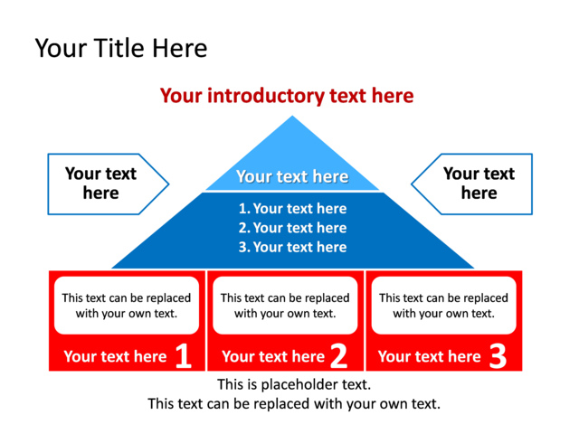 PowerPoint Slide - Diagram Text Box - Red - 1 Pyramid - TG199 ...