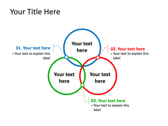 PowerPoint Slide - Diagram Venn - Multicolor - 3 Circles - TG311 ...