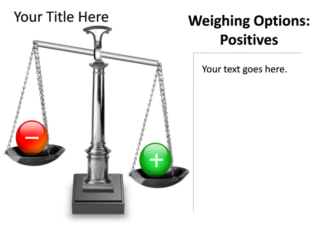 PowerPoint Slide - Scale Diagram - 3D - Multicolor - Positive Option ...