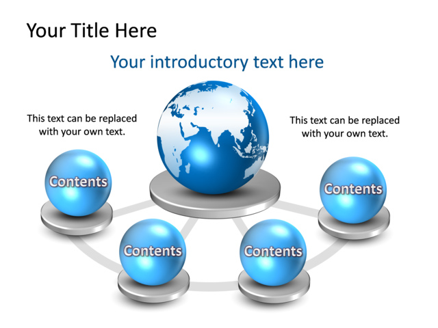PowerPoint Slide - Globe - Blue - tg120 | CrystalGraphics.com