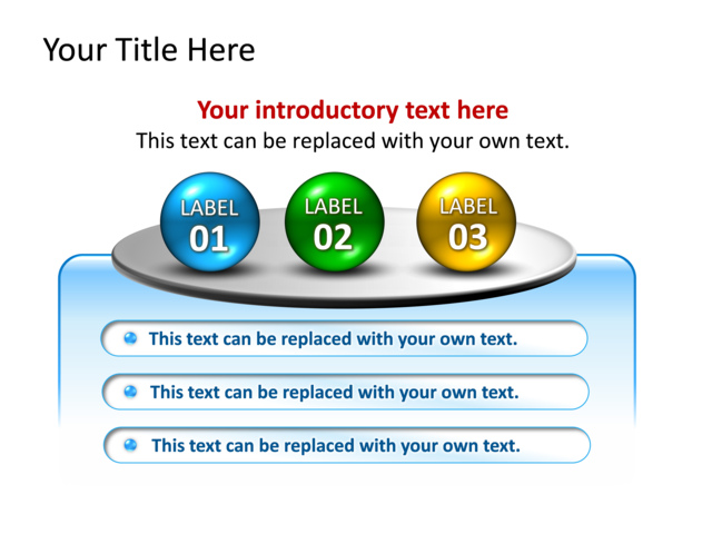 PowerPoint Slide - Sphere Diagram - 3D - 3 Spheres - Multicolor - TG574 ...