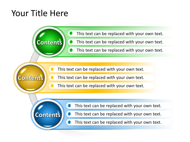 PowerPoint Slide - Sphere Diagram - 3D - 3 Spheres - Multicolor - TG576 ...