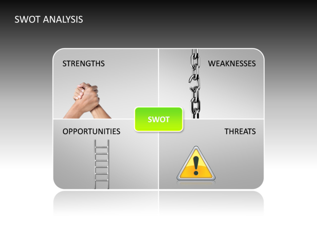 PowerPoint Slide - SWOT Analysis Diagram - 3D - Multicolor - cg-92 ...
