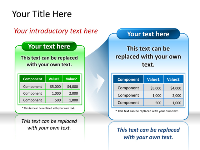 PowerPoint Slide - Table Diagram - 2 Tables - blue - TG577 ...