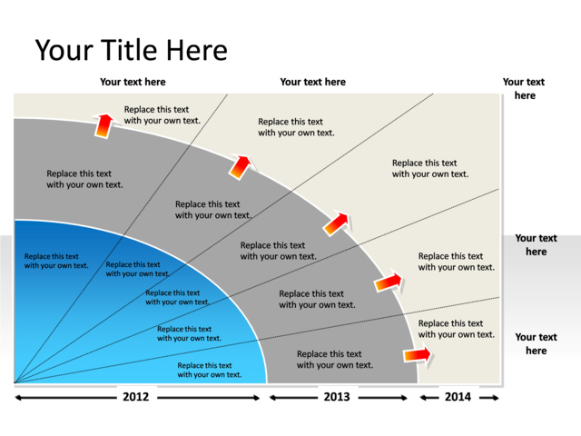 PowerPoint Slide - Transformation Map Diagram - 4 phases - blue - PL343 ...
