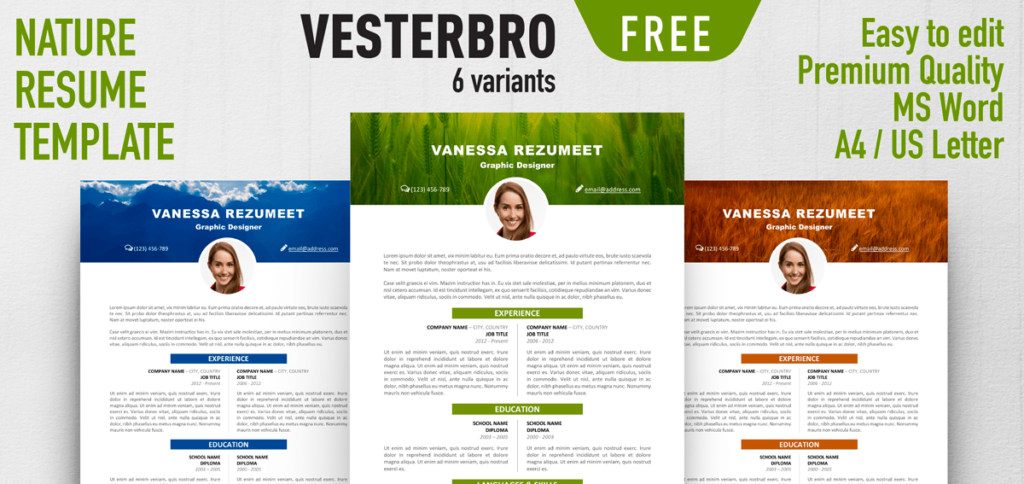 Vesterbro – Nature Resume Template