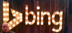 Bing Light Bulb Logo Sign