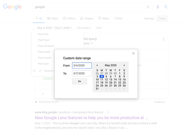 Google To Fix Custom Date Range Search Bug